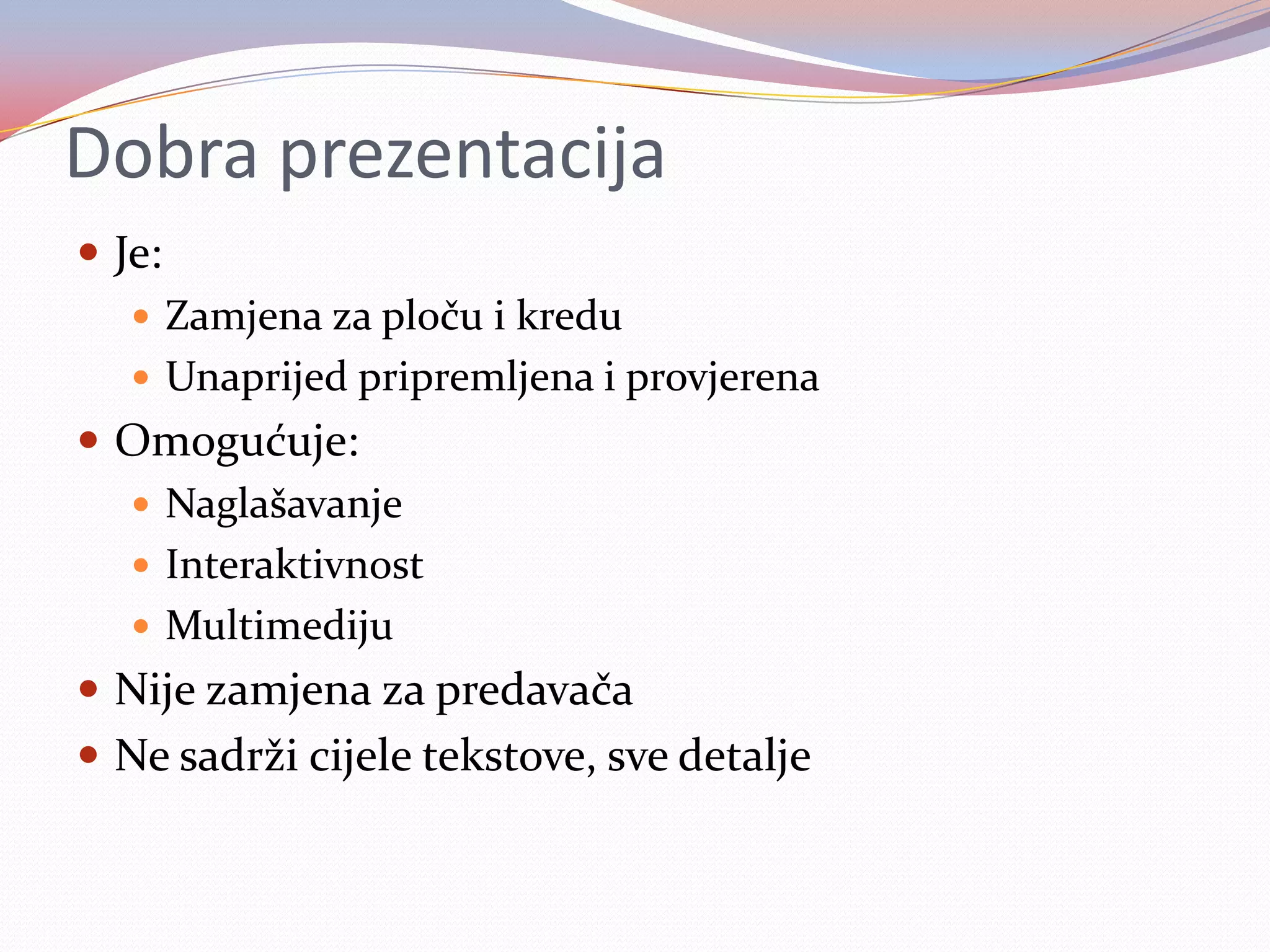Prezentacije i prezentiranje | PPTX