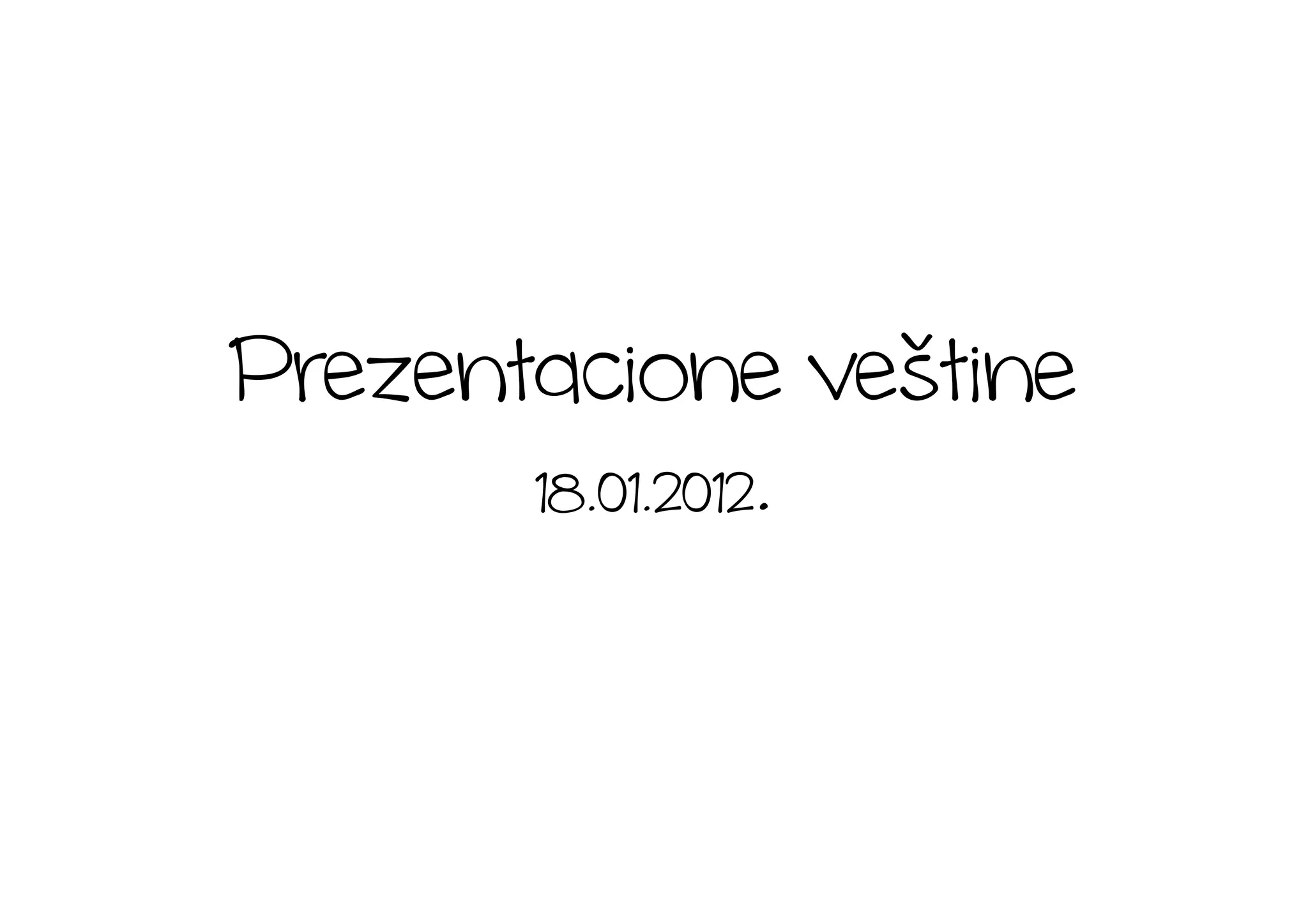 Prezentacione vestine | PPT