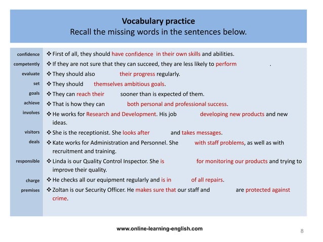 Business English - pre-intermediate level / meeting 01 | PPT