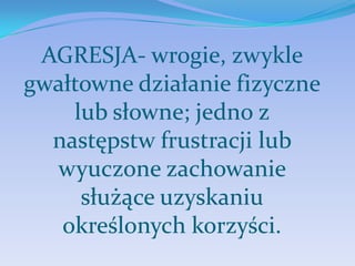 agresja u dzieci | PPTX