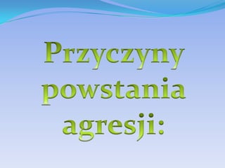 agresja u dzieci | PPTX