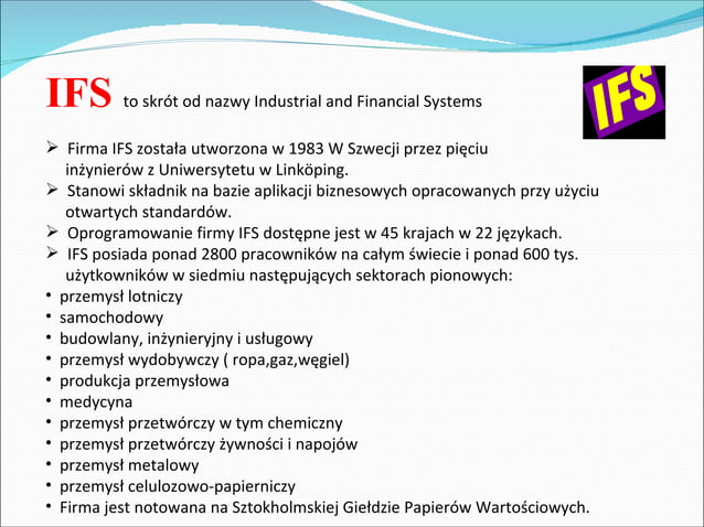 Prezentacja Ifs | PPT
