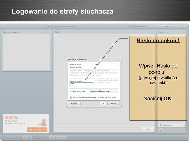 Prezentacja platformy - logowanie | PPT