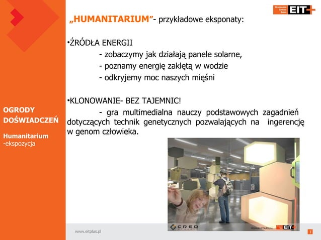Humanitarium. Ogrody Doświadczeń - prezentacja | PPT