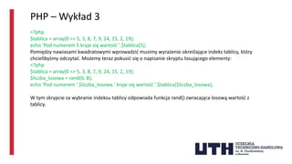 Prezentacja php3 | PPT