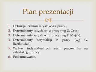 Prezentacja satysfakcja z pracy | PPTX