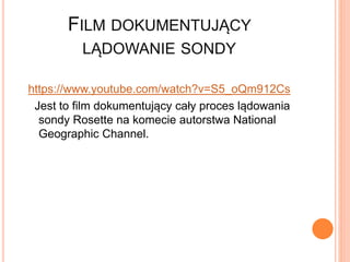 Prezentacja sonda rosetta | PPTX