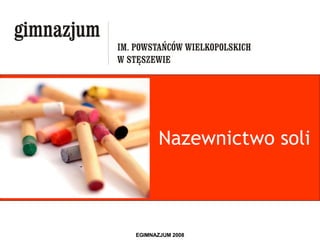 nazewnictwo soli | PPT