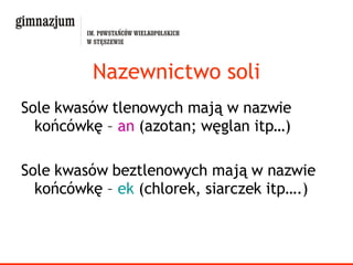nazewnictwo soli | PPT