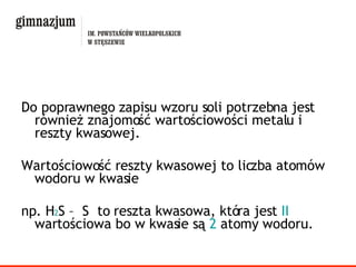 nazewnictwo soli | PPT