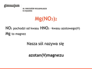 nazewnictwo soli | PPT