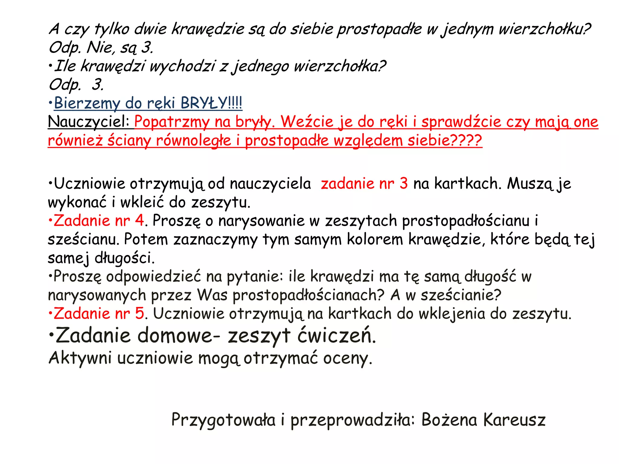 Prostopadłościany i sześciany klasa 5 | PPTX