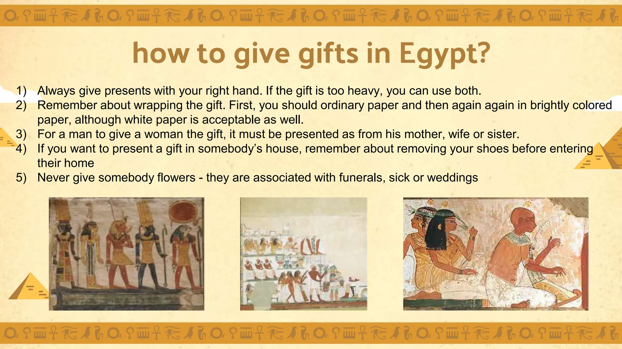 gift giving customs in egypt english presentation | PPT
