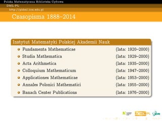 DML PL - Polska Matematyczna Biblioteka Cyfrowa | PDF | Physics | Science