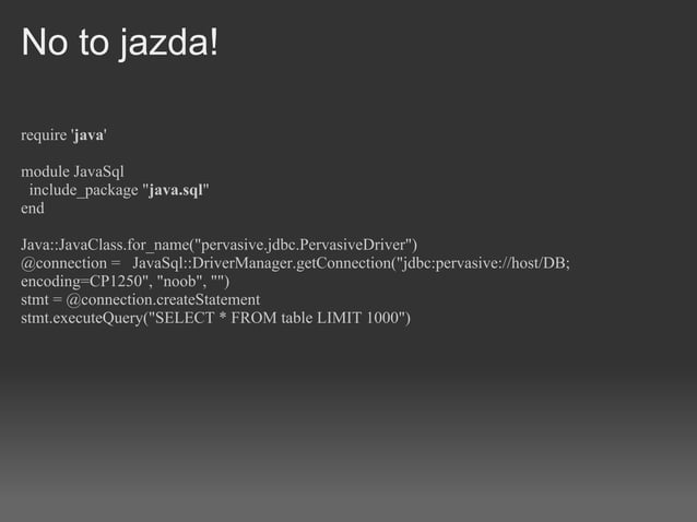 JRuby real use case | PDF | Databases | Computer Software and Applications
