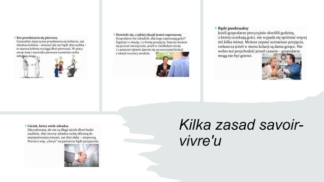 Prezentacja dot. zasad savoir vivre | PPTX