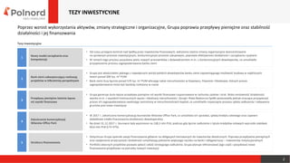 Polnord SA - prezentacja inwestorska | PDF