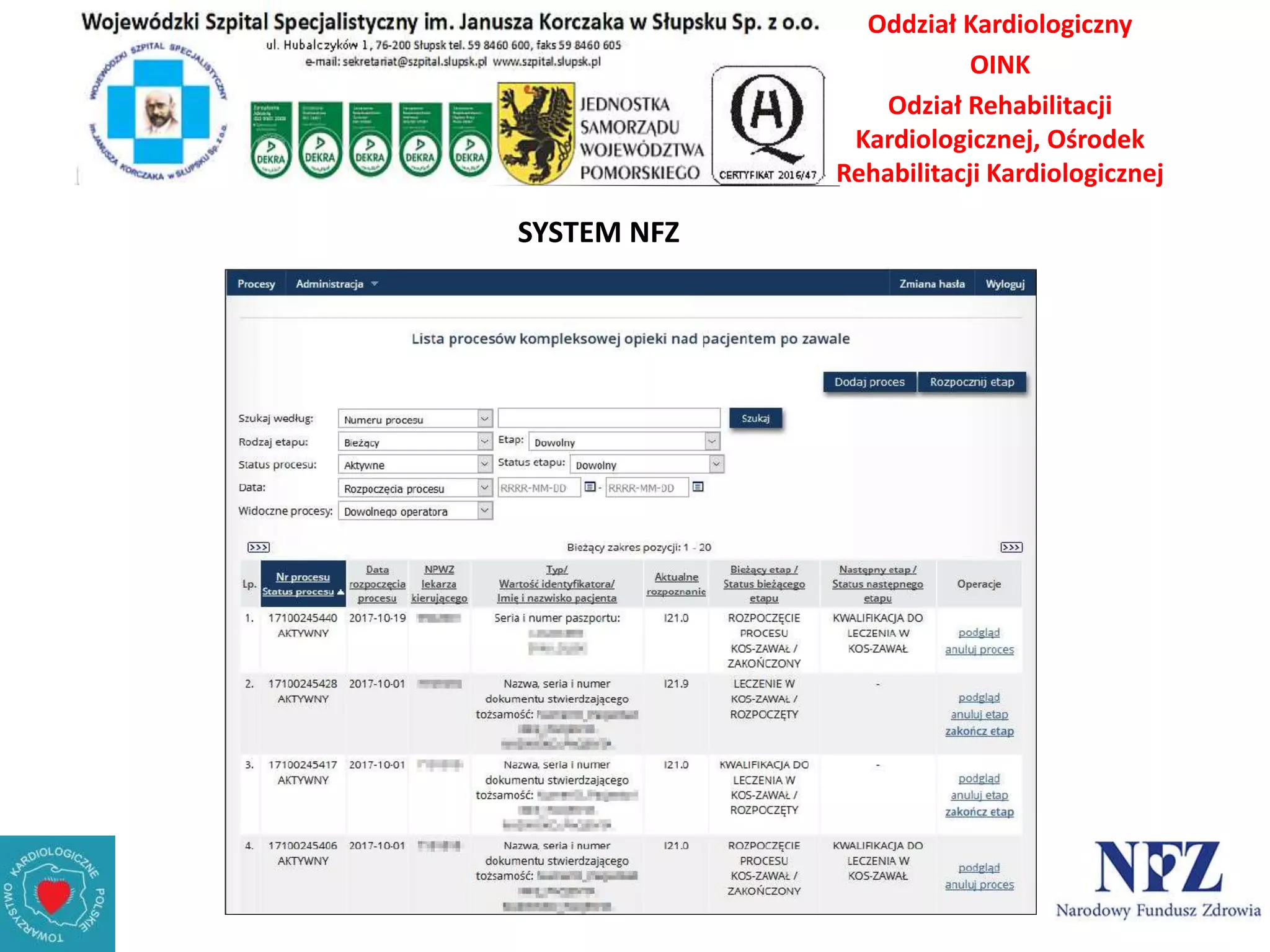Prezentacja KOS - Zawał Damian Sendrowski | PPTX