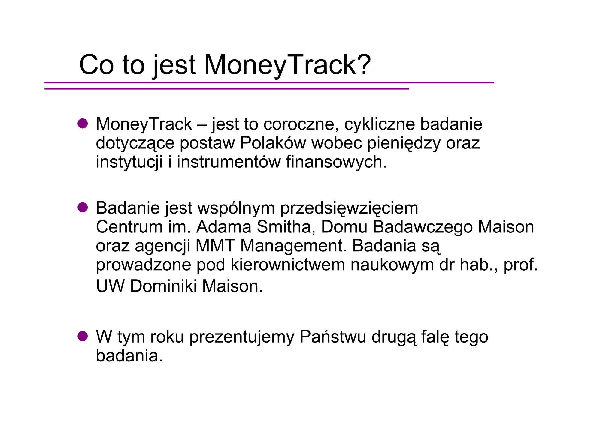 Prezentacja Money Track | PDF