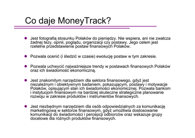 Prezentacja Money Track | PPT