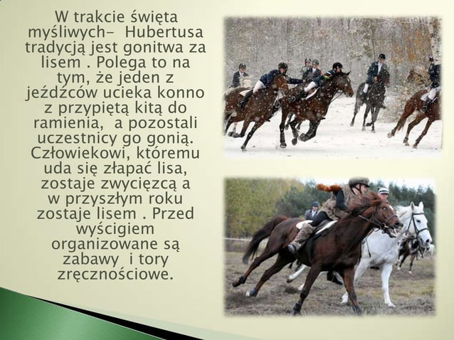 Obchody Dnia św. Huberta | PPTX