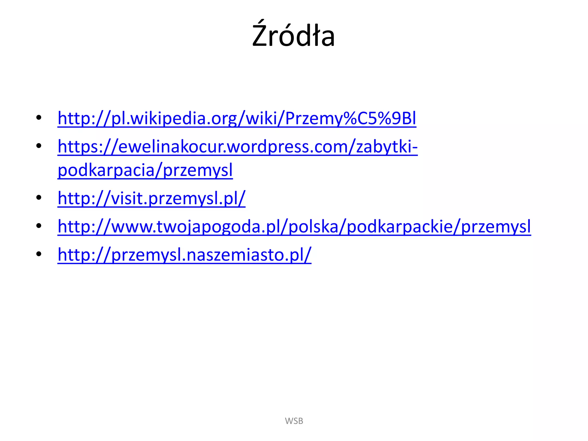 Prezentacja przemyśl | PPTX