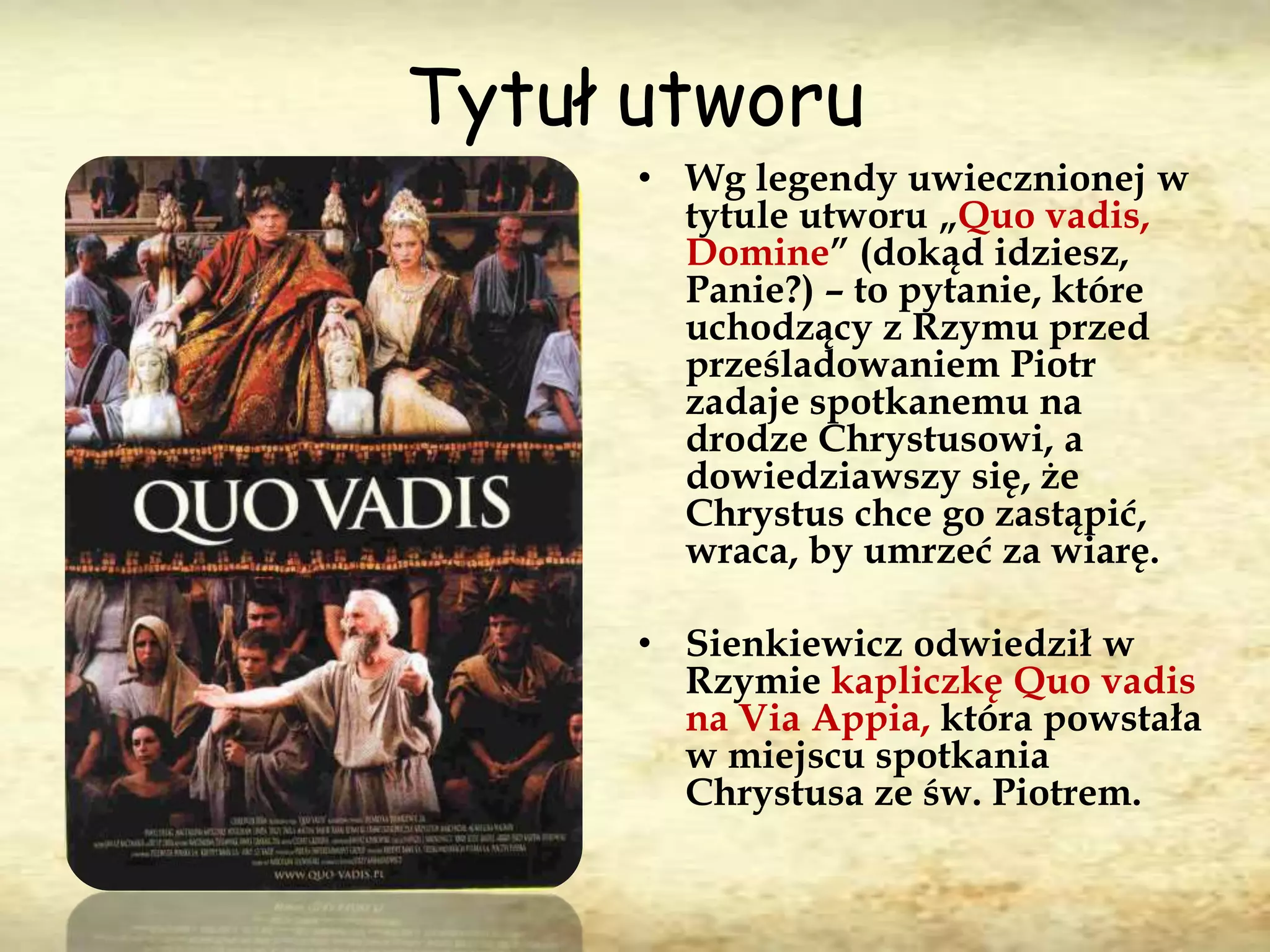 Prezentacja quo vadis | PPTX