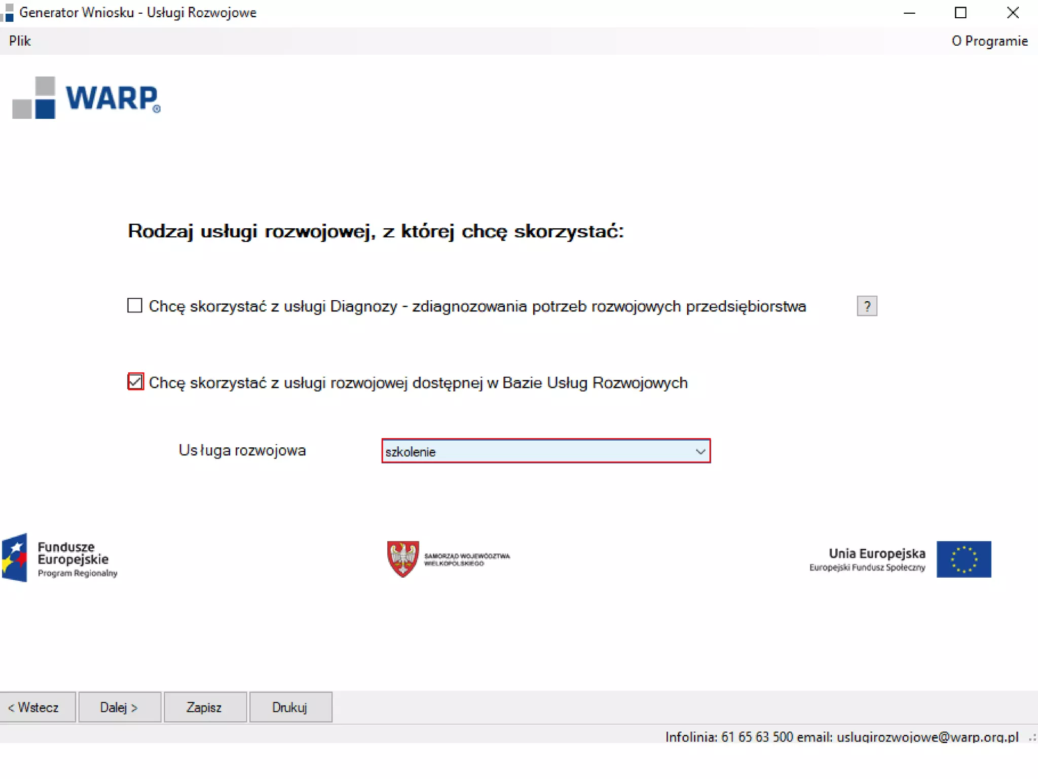 Jak wygenerować wniosek WARP | PDF