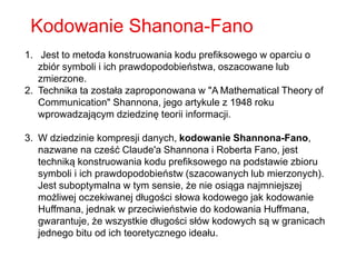 prezentacja SHANNON-FANO.pptx | Physics | Science