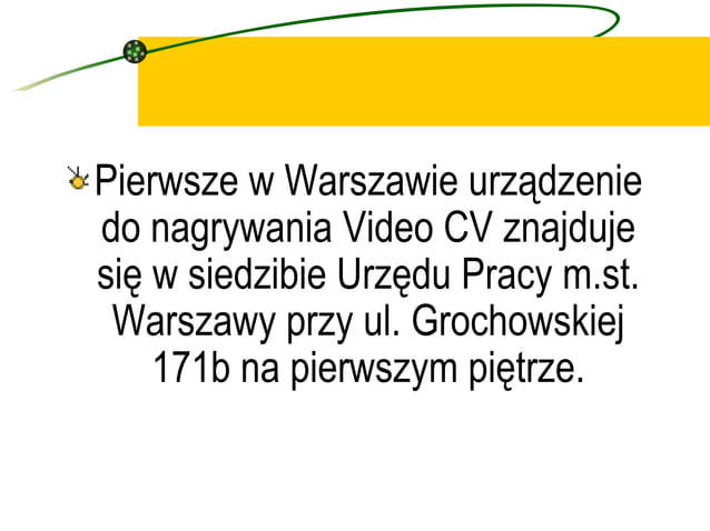 Prezentacja video cv1 | PPT | Resume Writing and Advice | Job Search