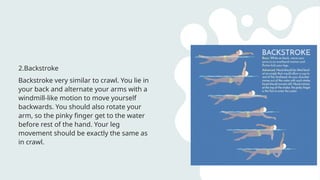 SWIMMIMNG- HISTORY, EXERCISES AND BASIC KNOWLEDGE | PPTX