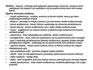 Wulkany dla lo | PPTX | Geography | Science
