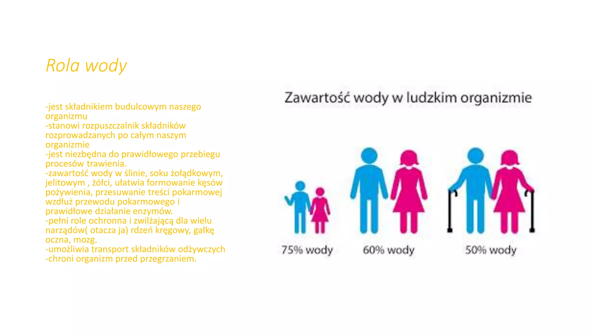 Znaczenie wody w organizmie czlowieka | PPTX