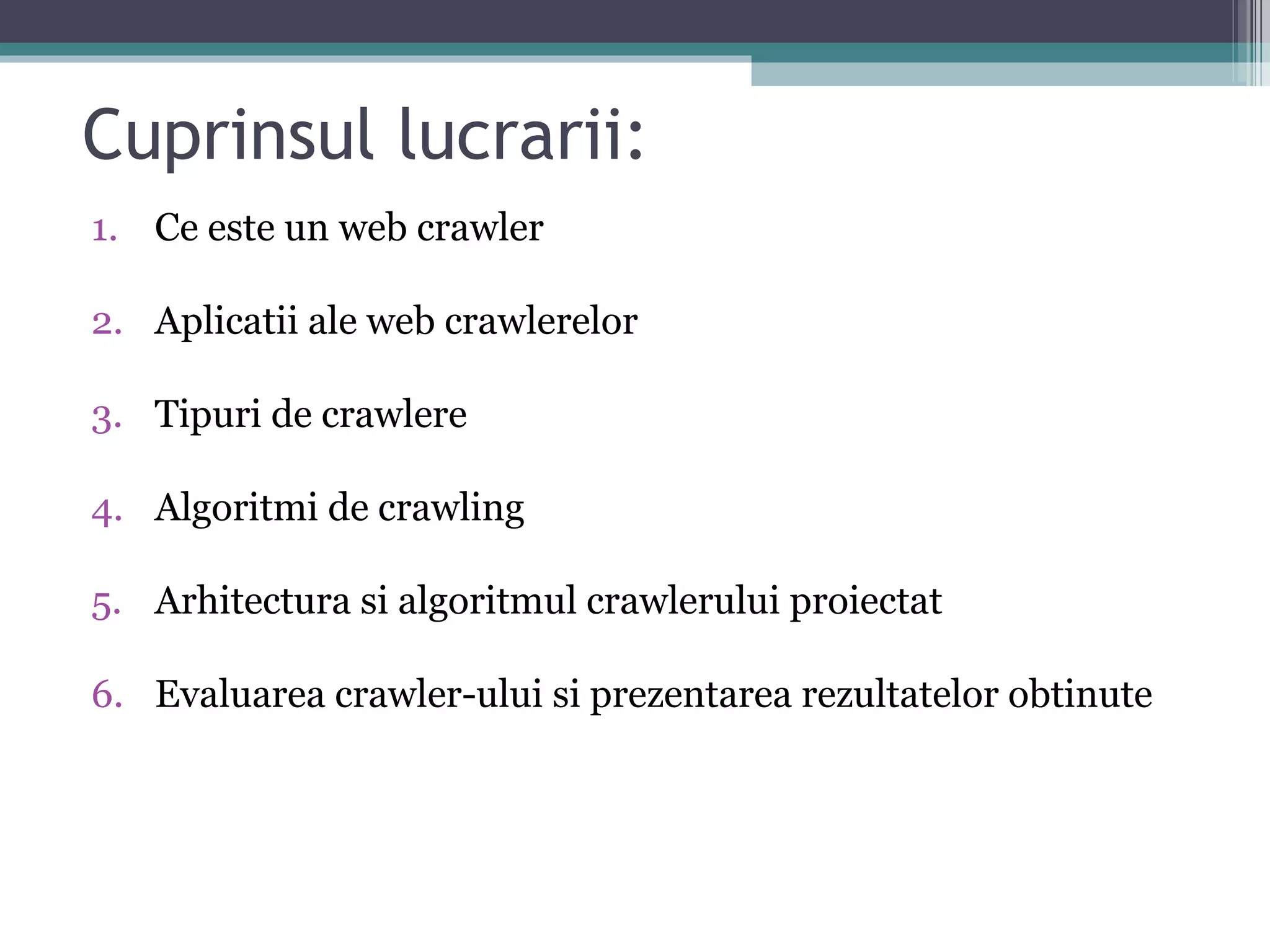 Algoritm de crawling | PPT
