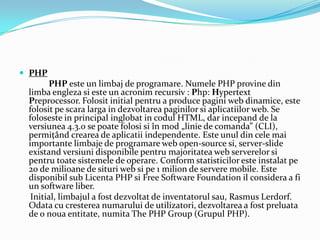 Proiect Programare Web | PPTX