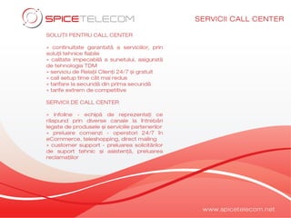 Prezentare generala Spice Telecom | PPT