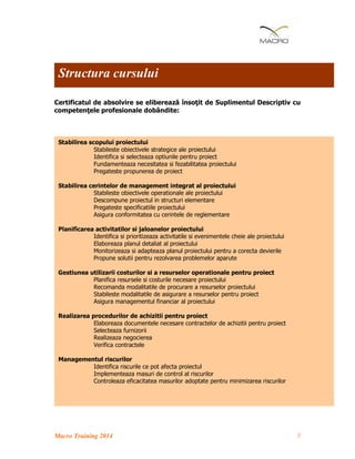 Cursuri Manager de Proiect | PDF