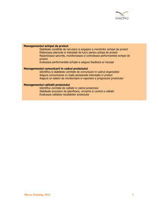 Cursuri Manager de Proiect | PDF