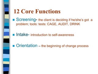 Case Management in Addiction Counselling | PPTX