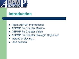 ABPMP Romania | PDF