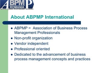 ABPMP Romania | PDF