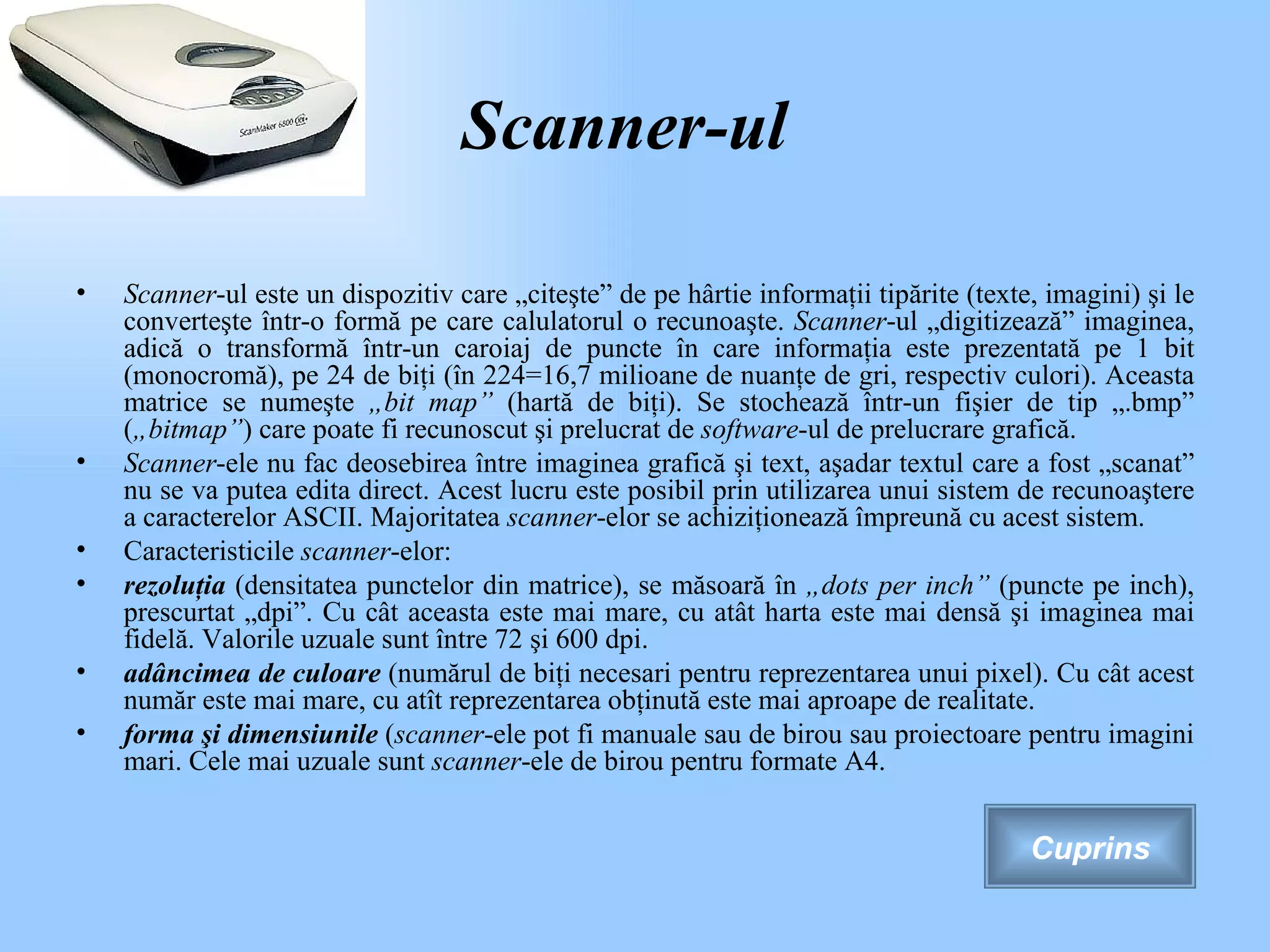 Prezentarea calculatorului | PPT