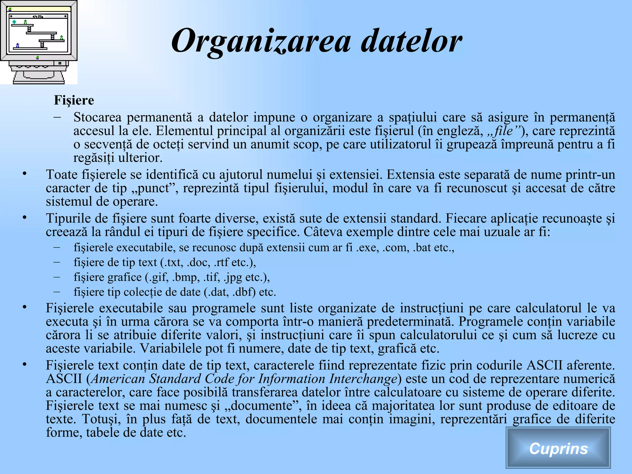 Prezentarea calculatorului | PPT