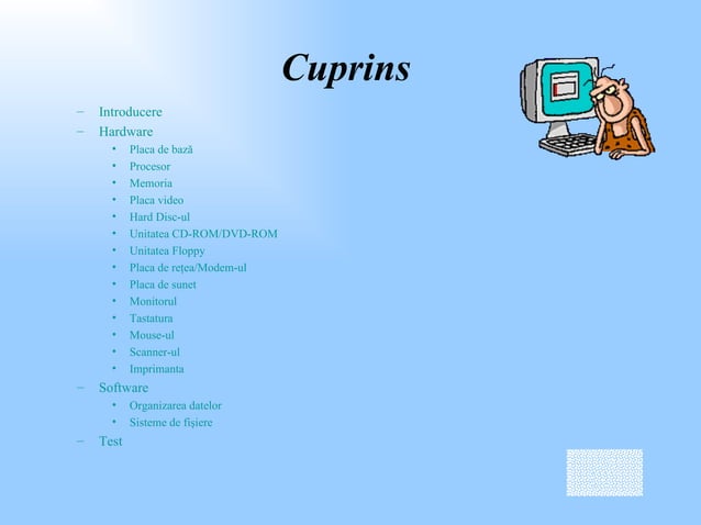 Prezentarea calculatorului | PPT