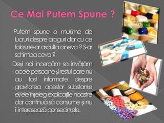 Prezentare antidrog | PPTX