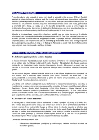 Prezentarea proiectului scoli implicate | PDF