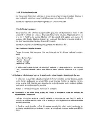 Prezentarea proiectului scoli implicate | PDF