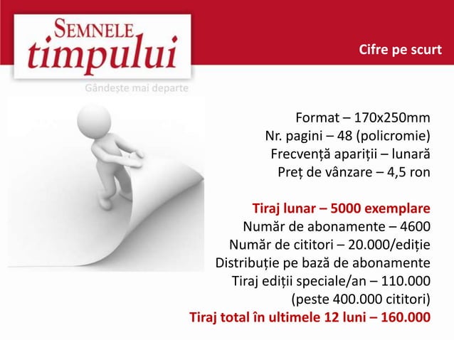 Prezentarea revistei "Semnele timpului" | PPT
