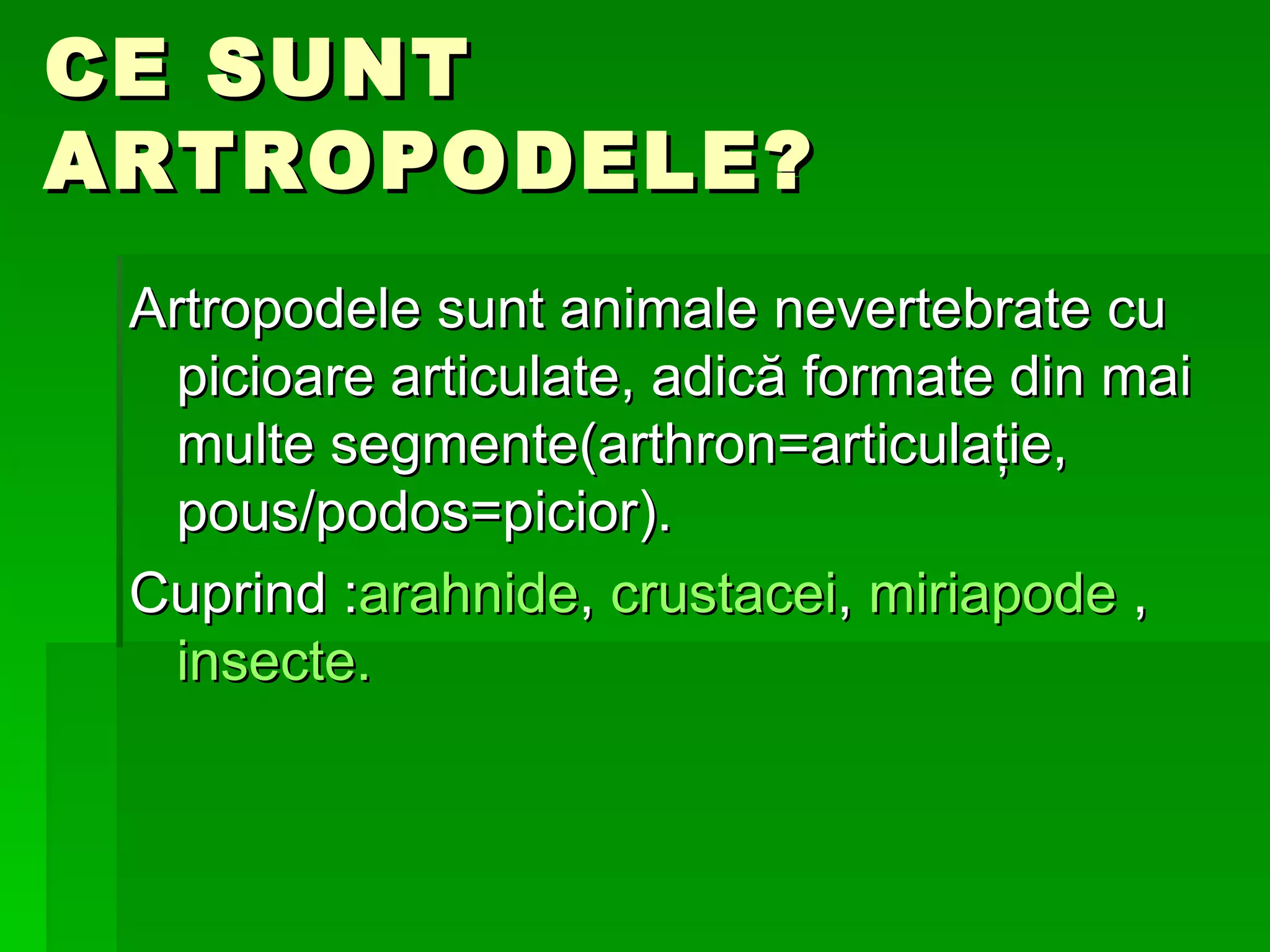 Prezentare artropoded.d. | PPT