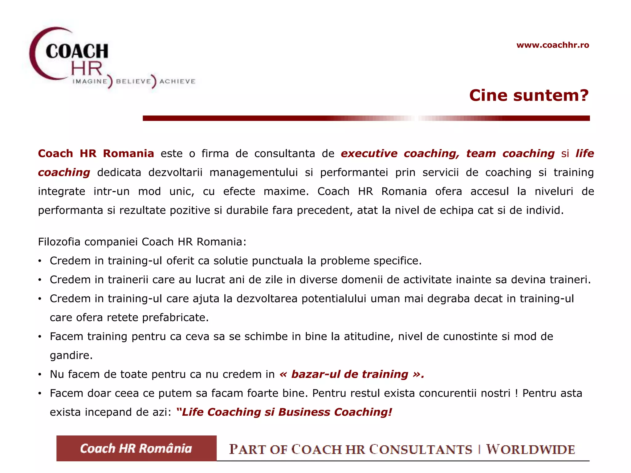 Prezentare coach hr romania | PDF